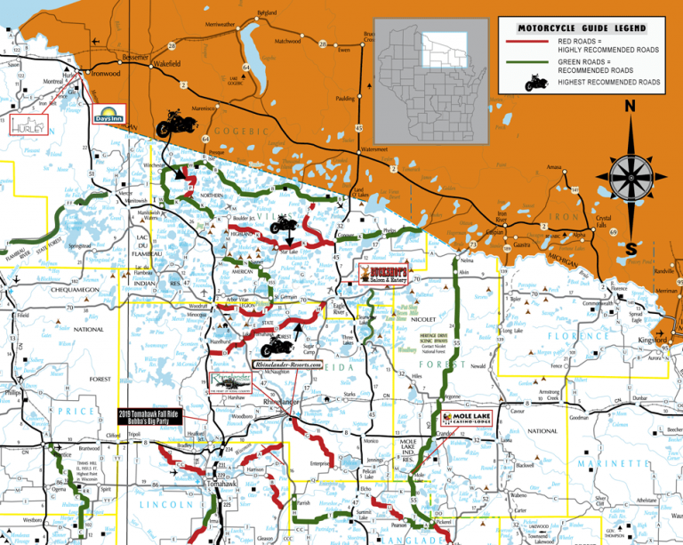 Detailed Maps - Wisconsin Motorcycle Roads Travel Guide